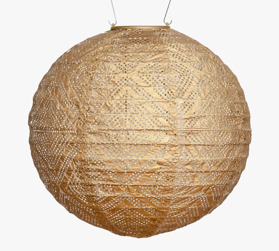 Market Globe Solar Outdoor Lantern - 12"W | Pottery Barn