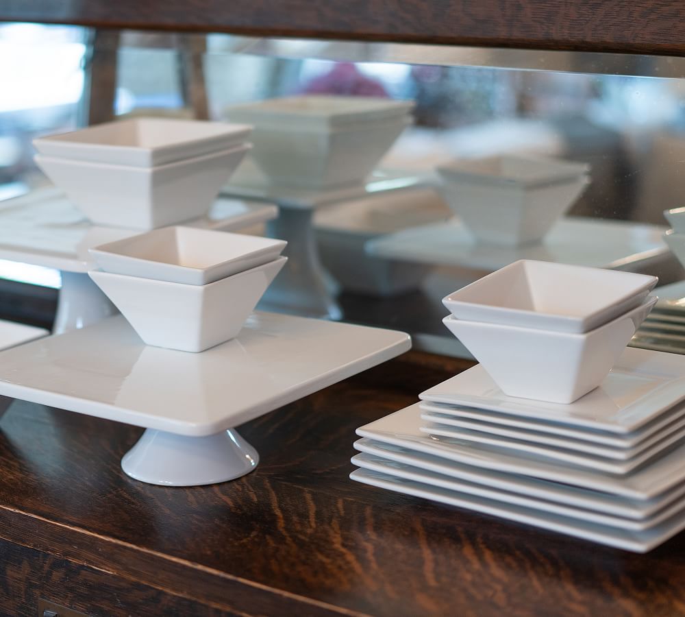 BIA Square Porcelain Bowls - Set of 4 | Pottery Barn