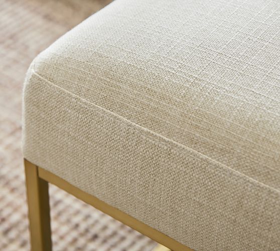 Millie Upholstered Square Accent Stool | Pottery Barn