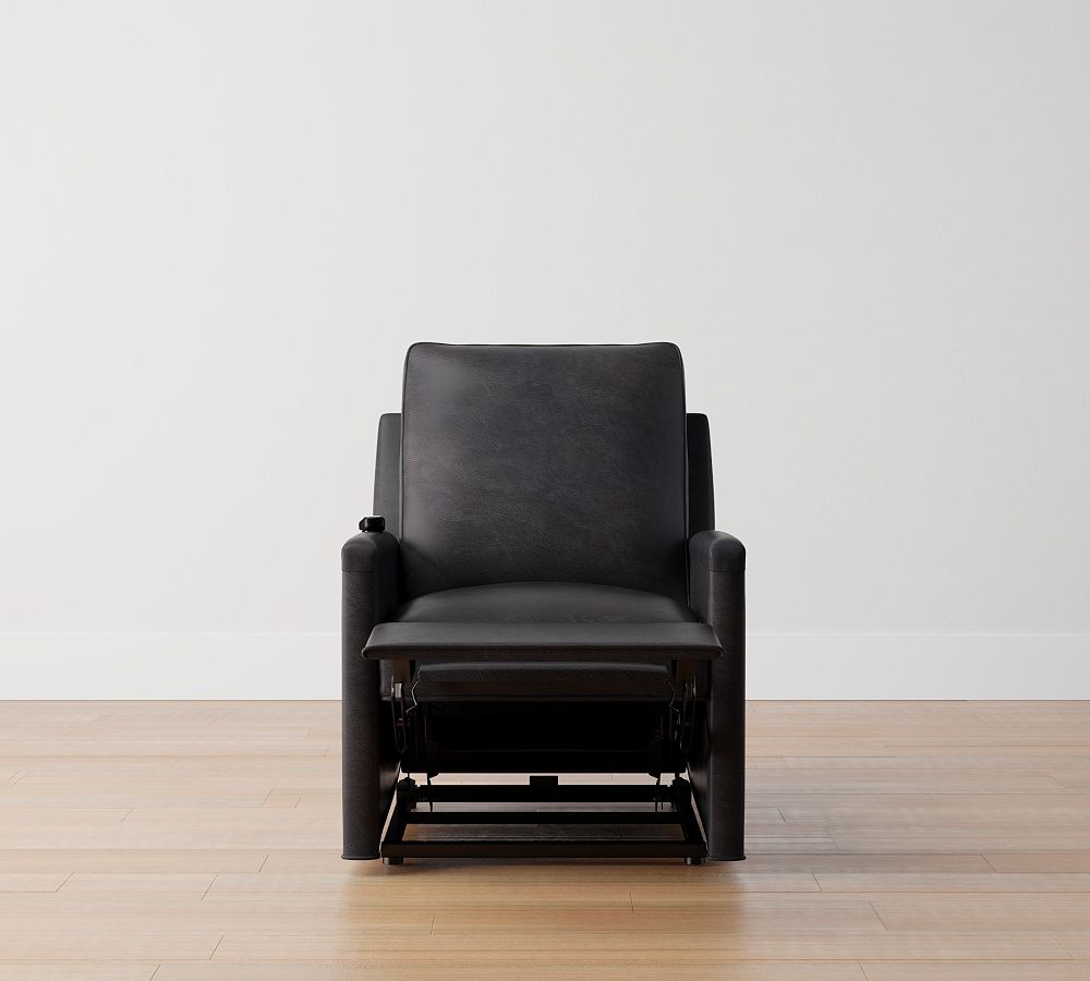 Tyler Square Arm Leather Power Lift Recliner | Pottery Barn