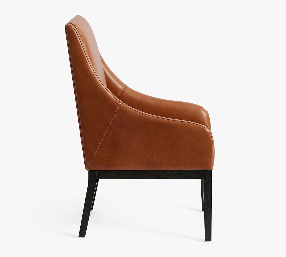 York Leather Dining Armchair | Pottery Barn