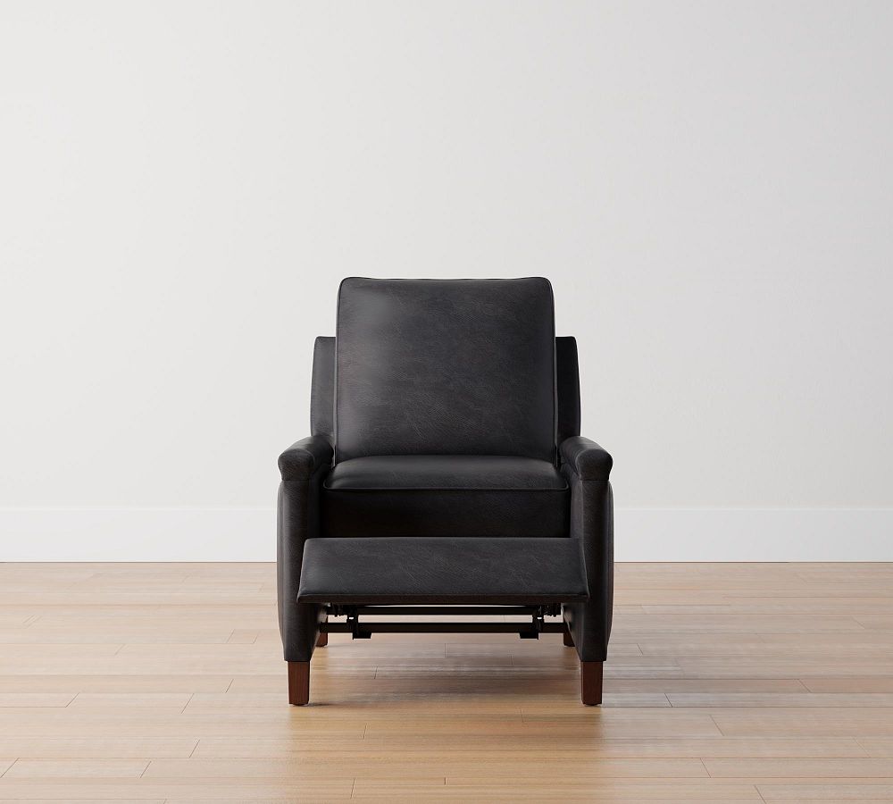 Tyler Leather Square Arm Recliner Chair | Pottery Barn