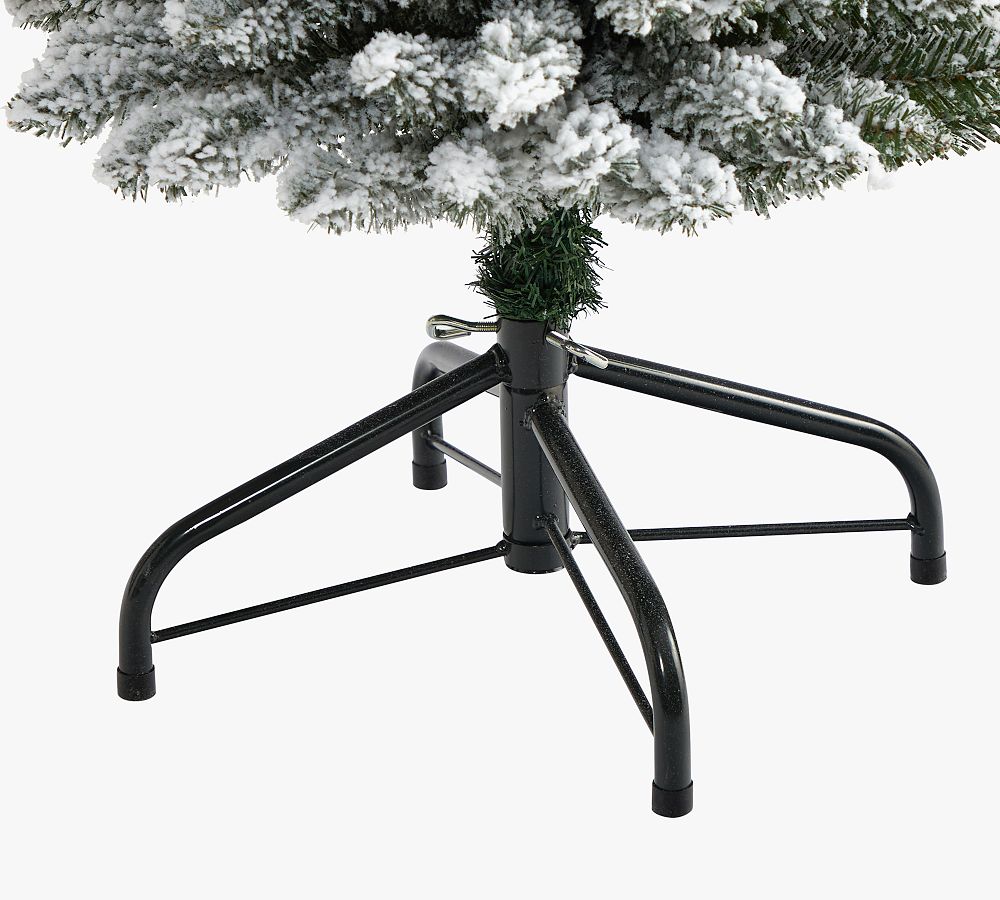 Lit Flocked Pencil Artificial Christmas Tree | Pottery Barn