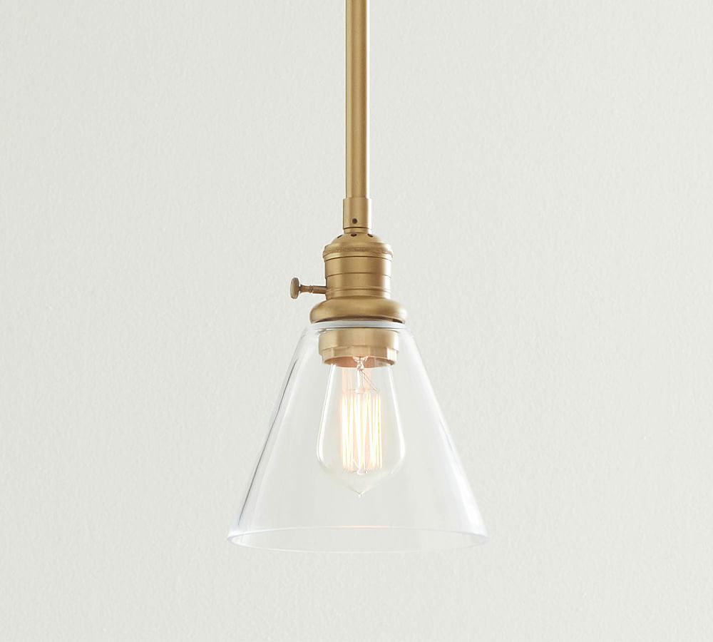 Flared Glass Pole Pendant | Pottery Barn