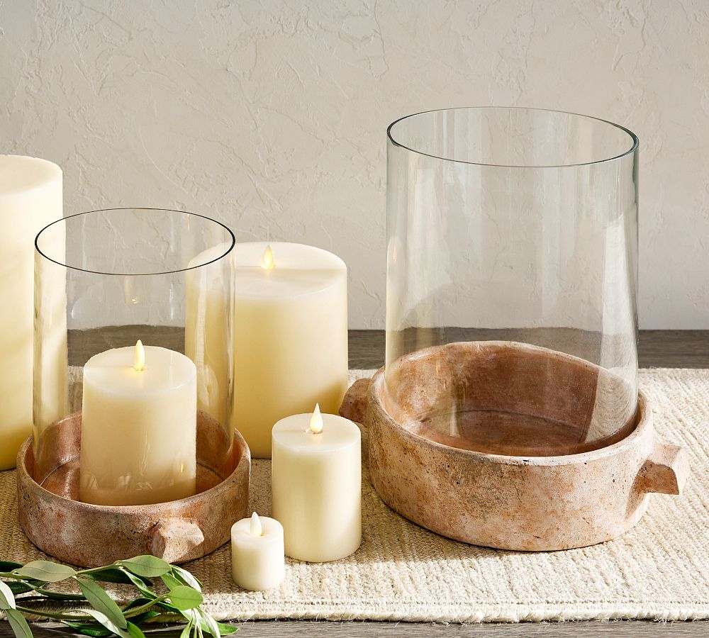Artisan Handcrafted Ceramic Hurricane Candleholder | Pottery Barn