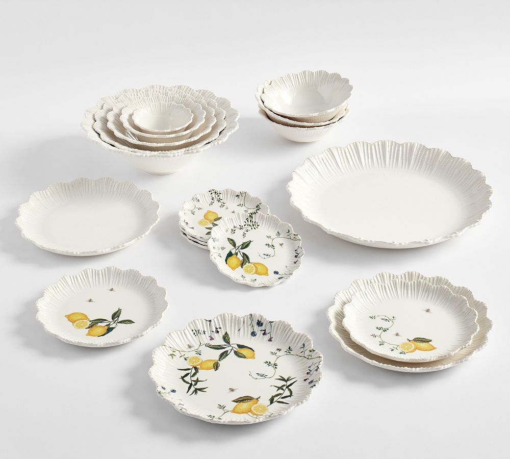 Monique Lhuillier Fluted Melamine 16-Piece Dinnerware Set | Pottery Barn