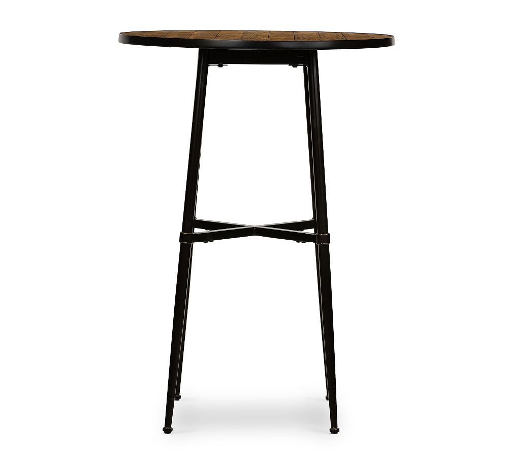 Juno Round Reclaimed Wood Bar Height Table | Pottery Barn