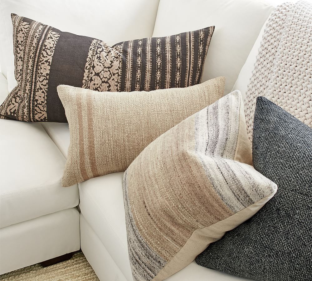 Baron Lumbar Pillow Cover | Pottery Barn
