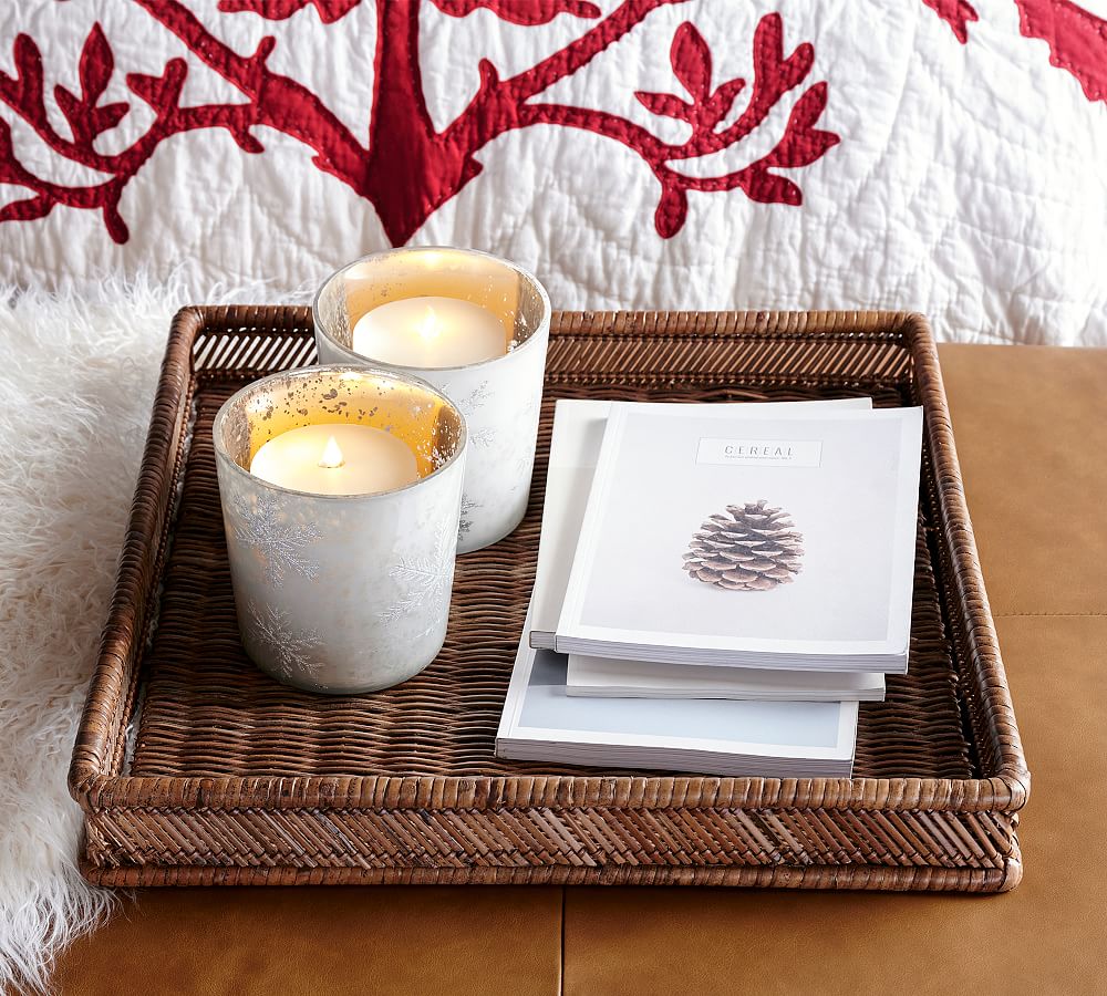 Eden Handwoven Rattan Trays | Pottery Barn