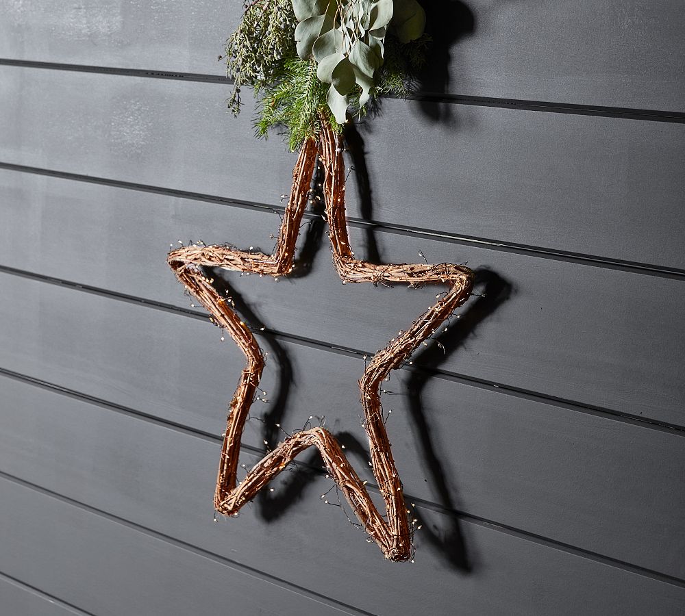 Handcrafted Rattan Stars with Twinkle Lights - Set of 2 | Pottery Barn