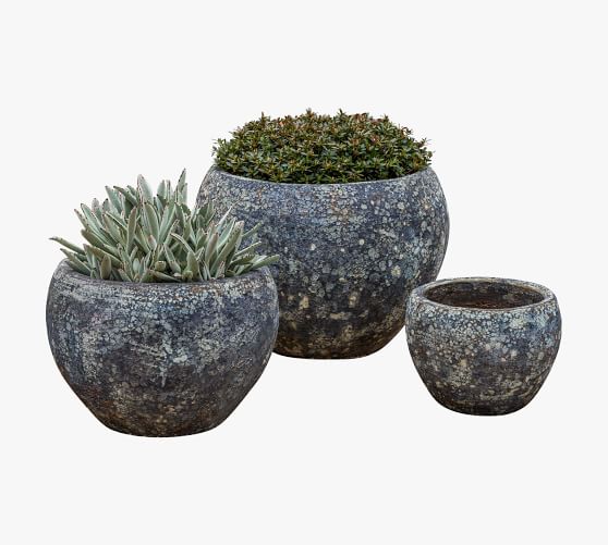 Kayden Round Planter | Pottery Barn
