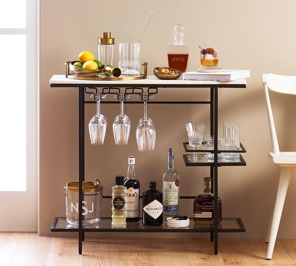Delaney Marble Bar Console | Pottery Barn