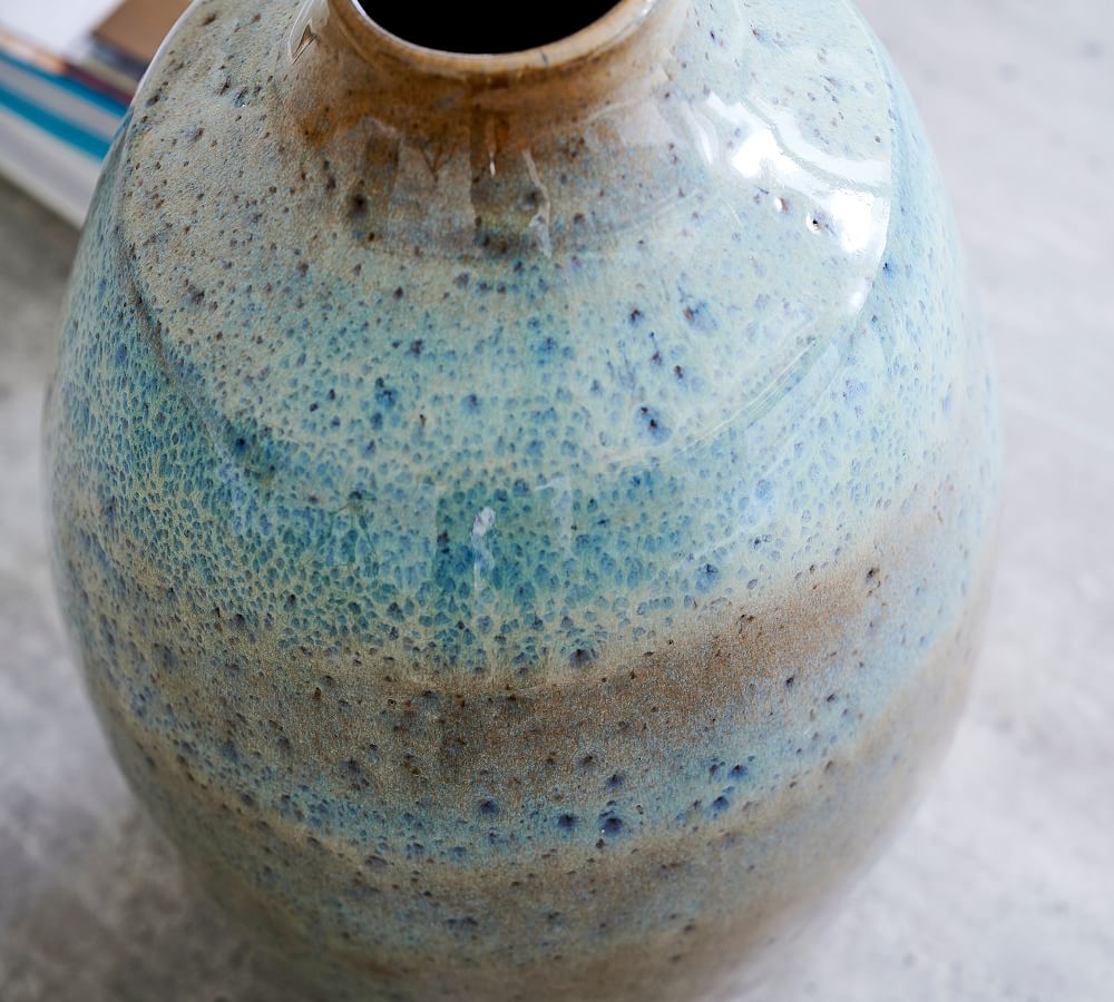 Blue Ombre Reactive Glazed Vase | Pottery Barn