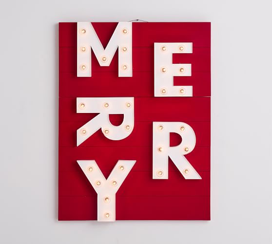 Marquee Merry Sign | Pottery Barn