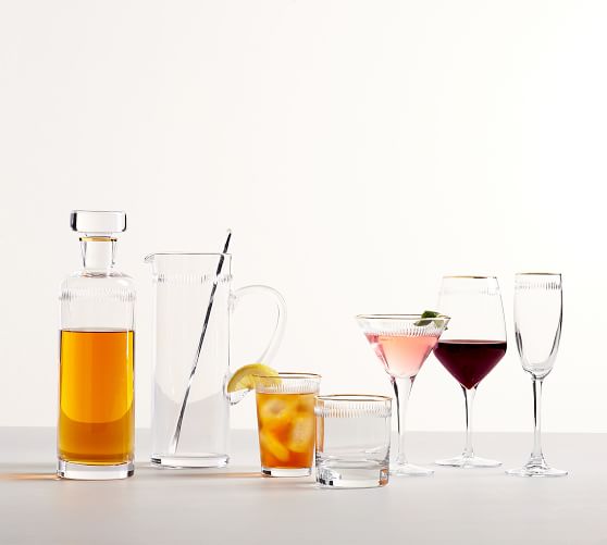 Etched Gold Rim Glassware Collection | Pottery Barn
