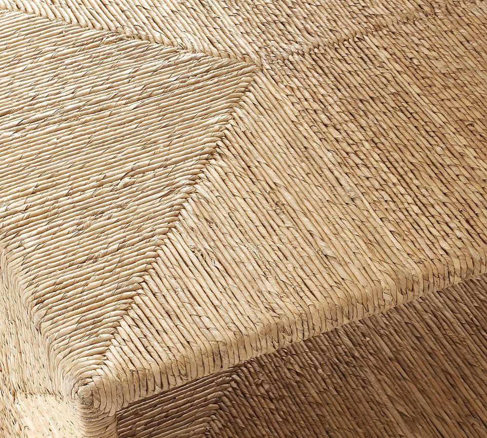 Malibu Rectangular Woven Coffee Table | Pottery Barn