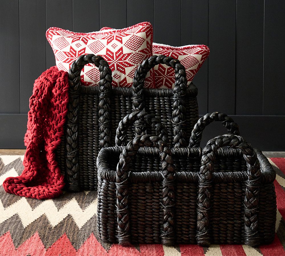 Beachcomber Rectangular Handled Storage Baskets | Pottery Barn