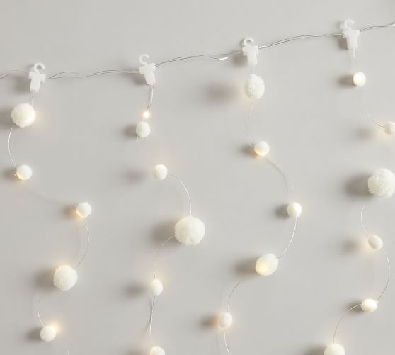 Snowball Rain String Lights | Pottery Barn