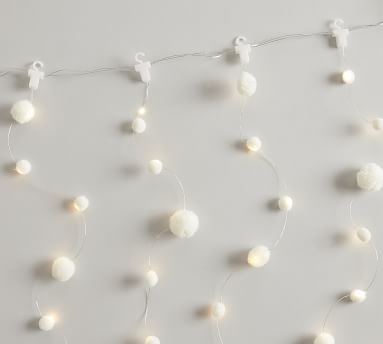 Snowball Rain String Lights | Pottery Barn