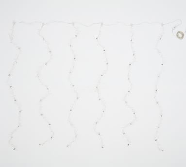 Curtain String Lights Christmas Card Holder | Pottery Barn