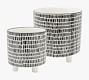 Ciara Ceramic Footed Planters, Set of 2 | Pottery Barn
