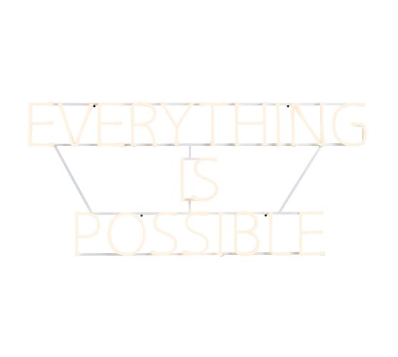 Everything Is Possible Lit Sign | Pottery Barn