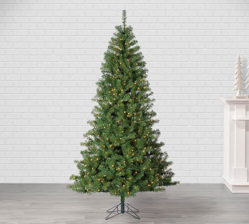Faux Lighted Santa Rosa Pine Tree With Clear Lights | Pottery Barn