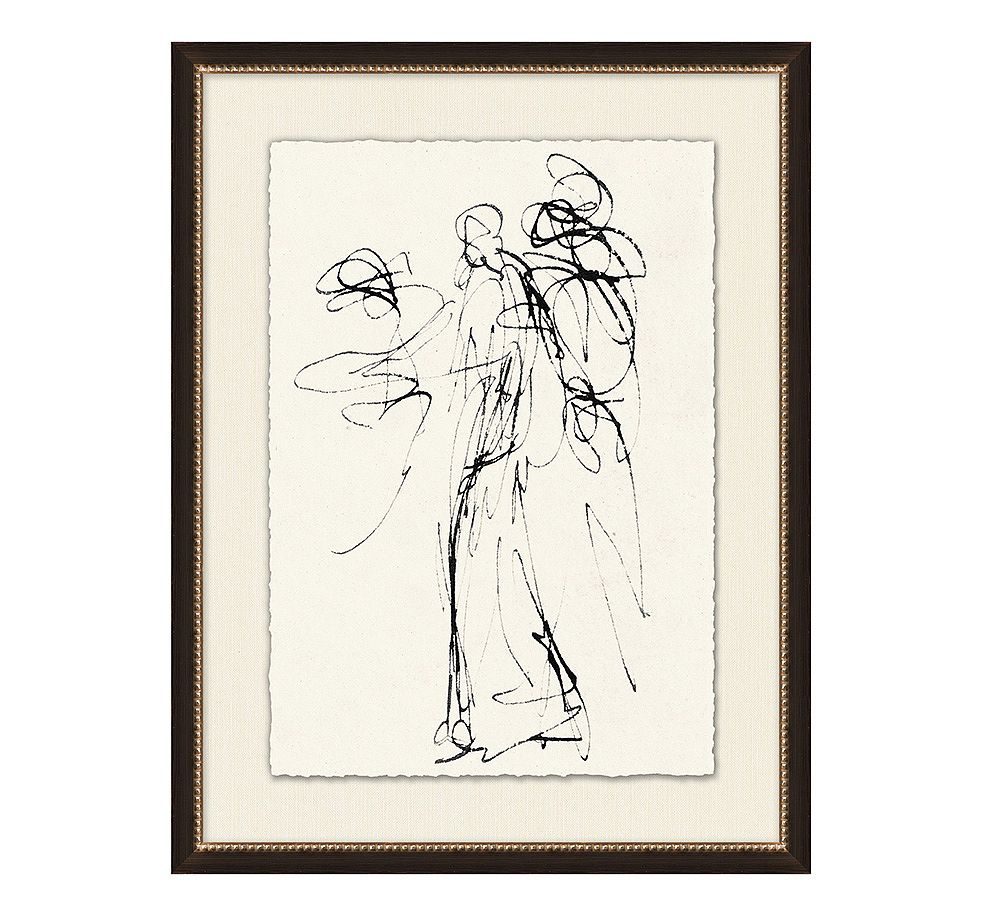 Gestural Figural Sketches Framed Print | Pottery Barn