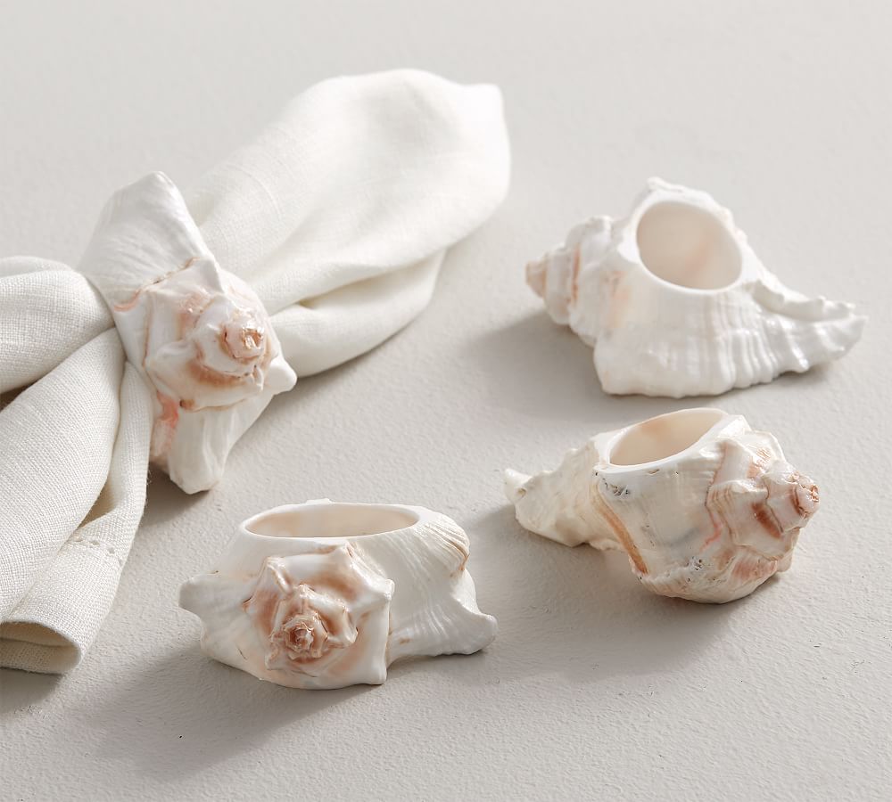 Conch Shell Napkin Rings, Set of 4 | Pottery Barn