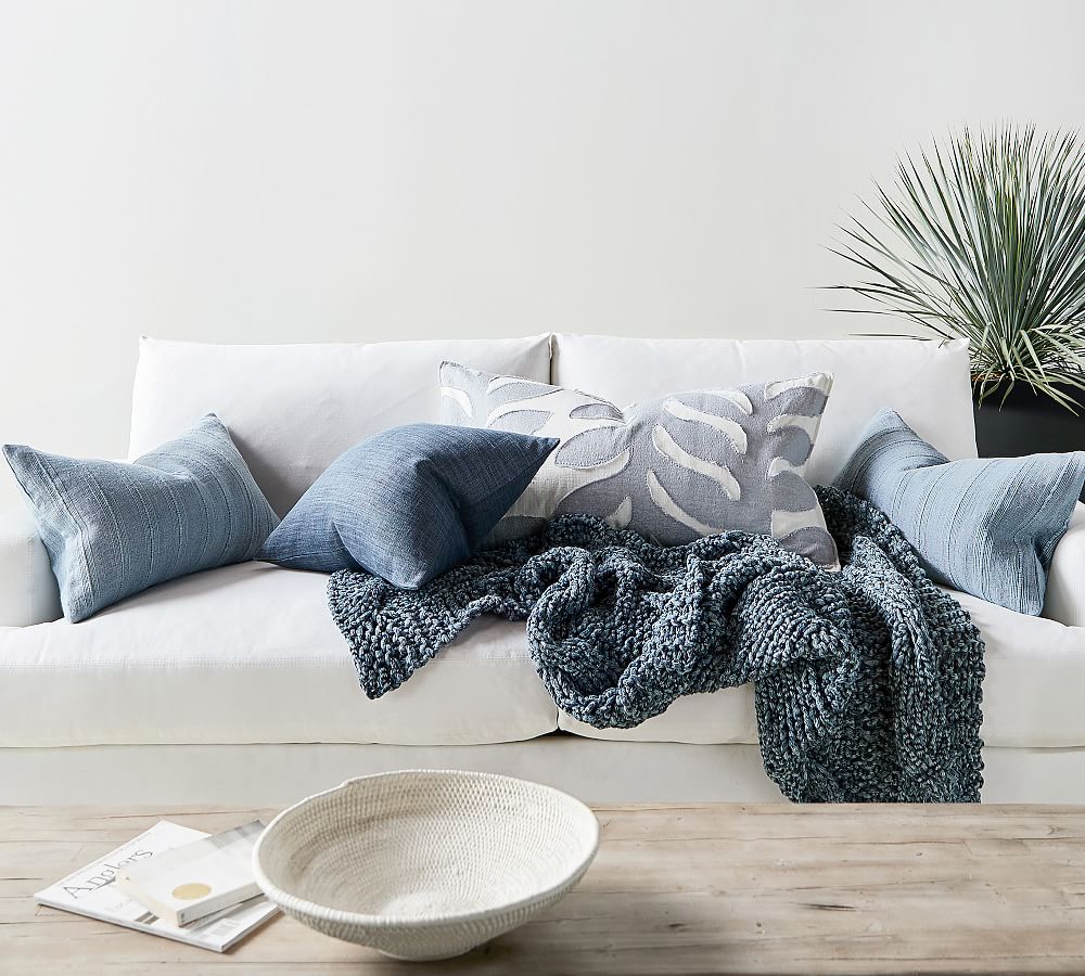 Relaxed Striped Lumbar Pillow | Pottery Barn