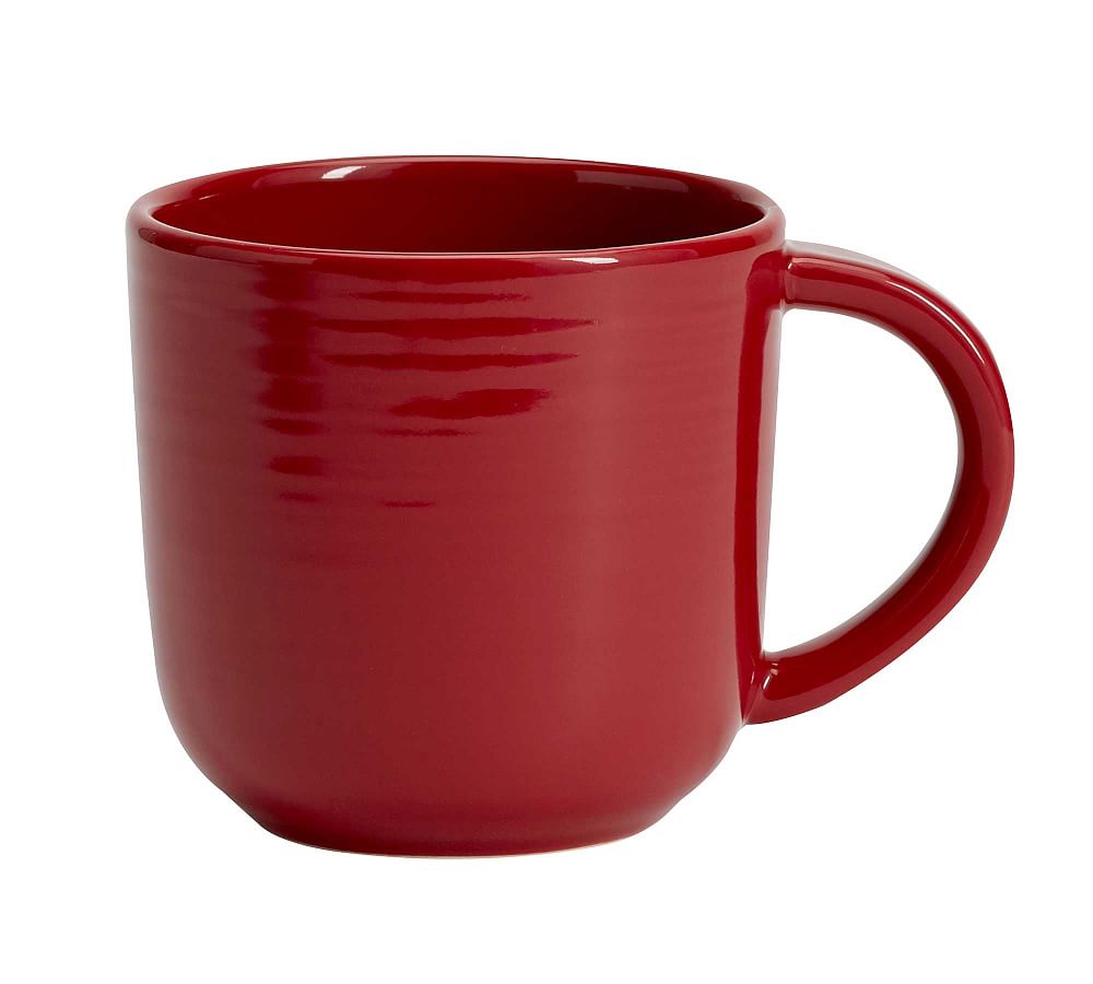 Joshua Stoneware Mugs, Set of 4 - Red | Pottery Barn