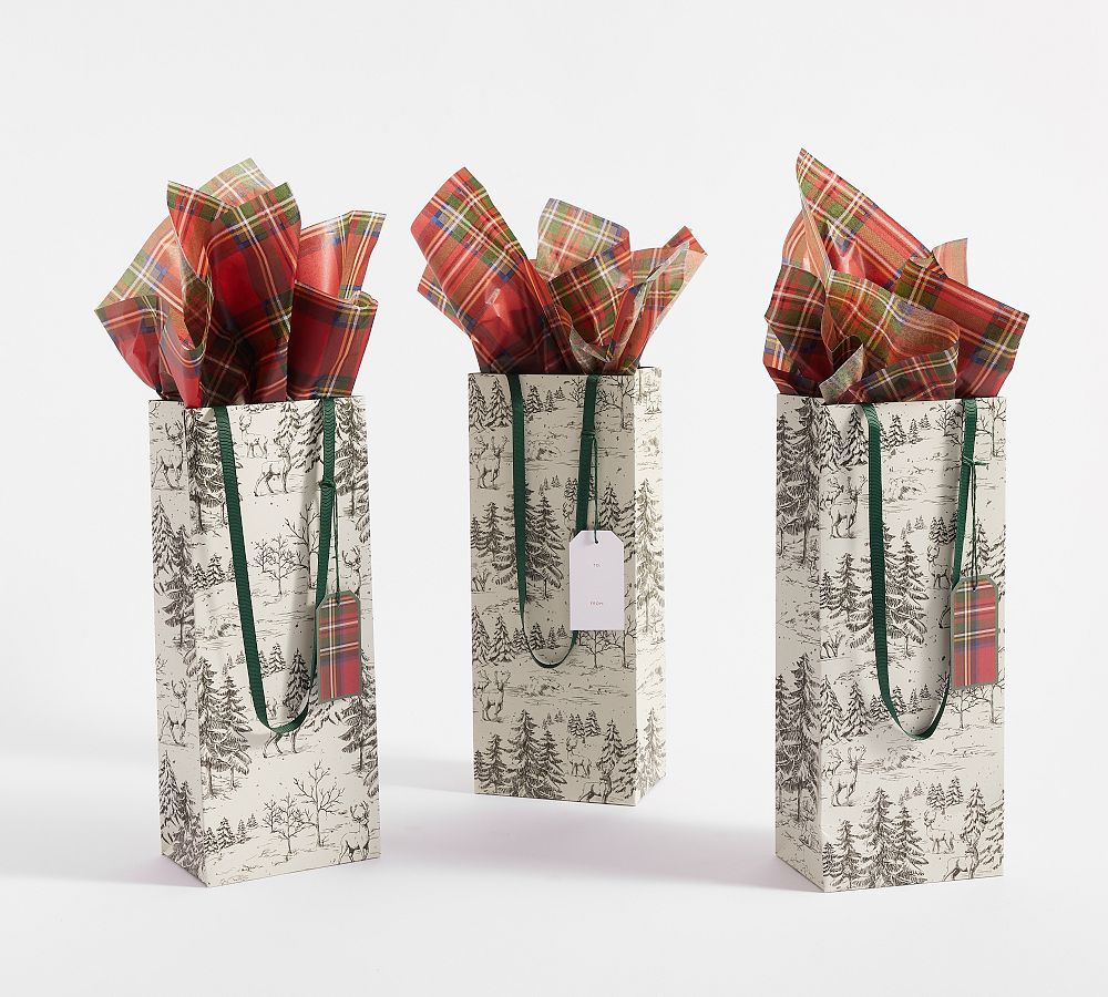 Holiday Wine Bags - Set of 3 | Pottery Barn