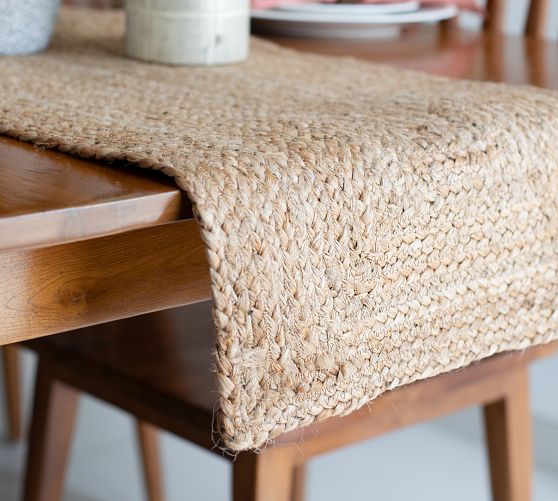 Hand-Braided Jute Table Runner | Pottery Barn