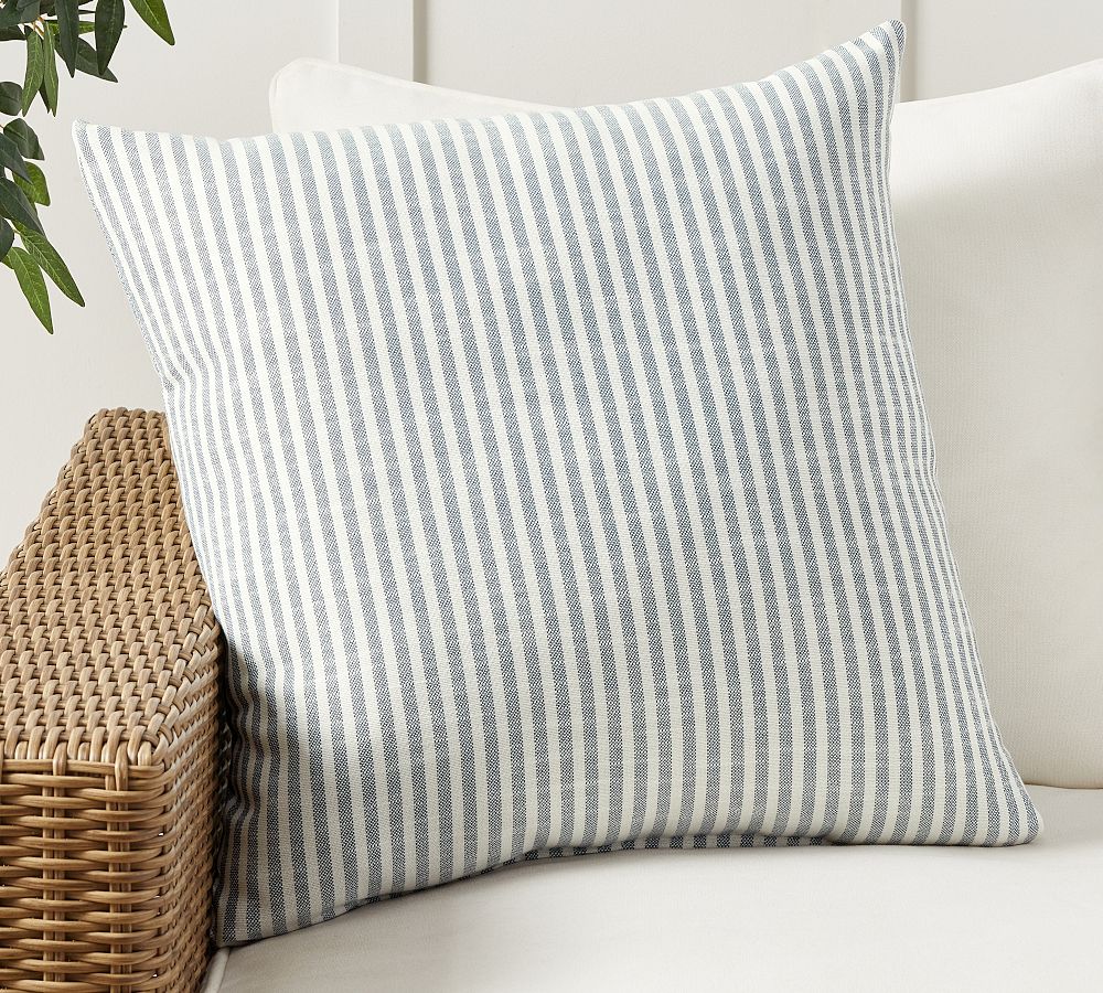 Performance Petite Striped Outdoor Throw Pillow | Pottery Barn