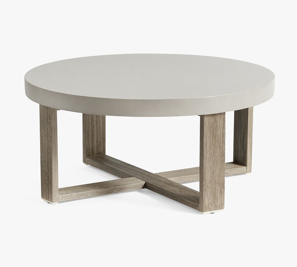 Indio Eucalyptus Round Outdoor Coffee Table | Pottery Barn
