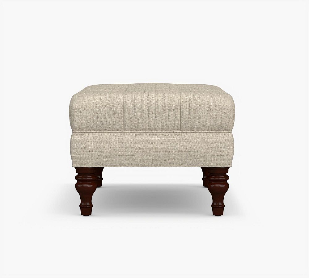 Martin Small Upholstered Ottoman | Pottery Barn
