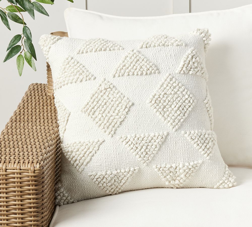 Mauri Textured Outdoor Throw Pillow | Pottery Barn