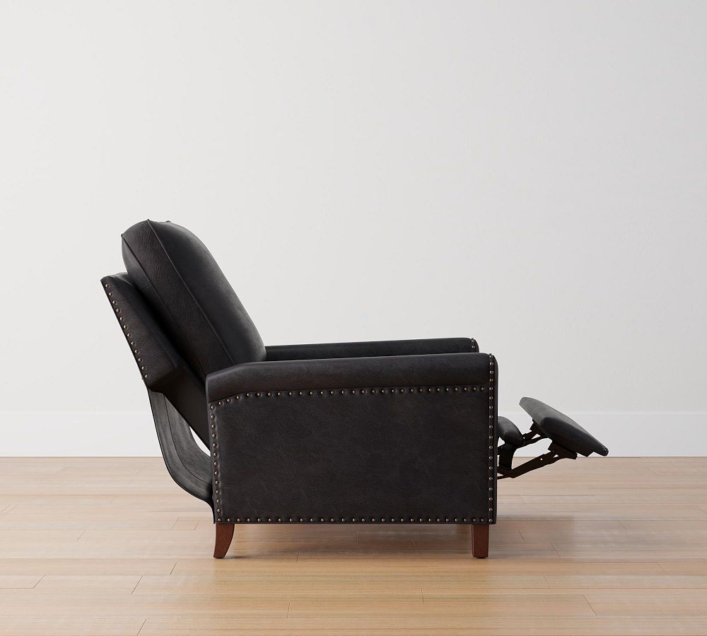 Tyler Roll Arm Leather Manual & Power Recliner | Pottery Barn