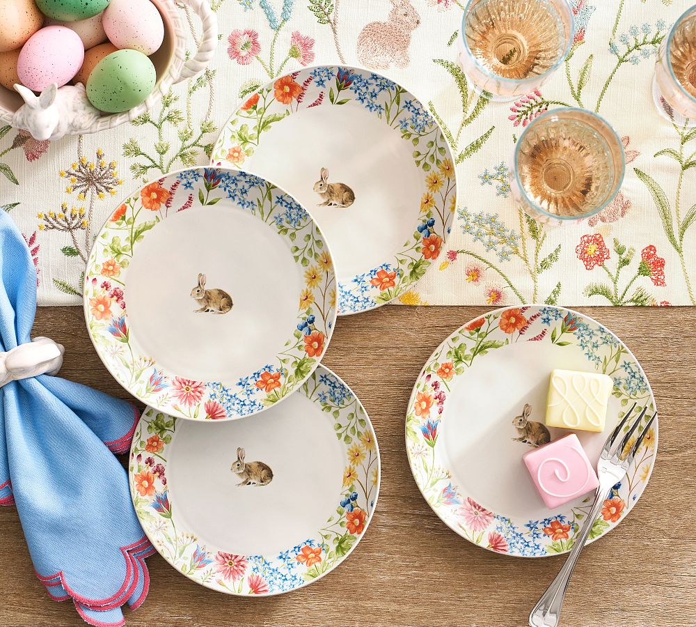 Spring Garden Appetizer Plates - Set of 4 | Pottery Barn