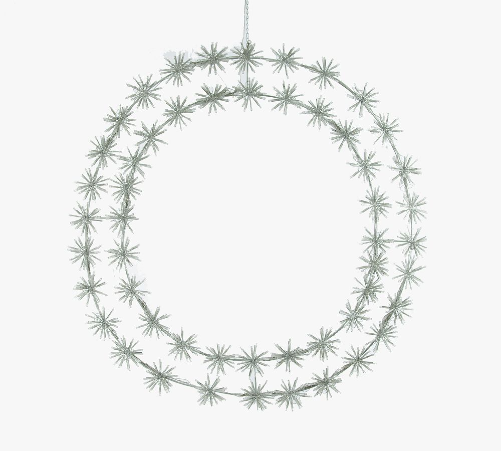 Lit Twinkling Cluster Wreath | Pottery Barn