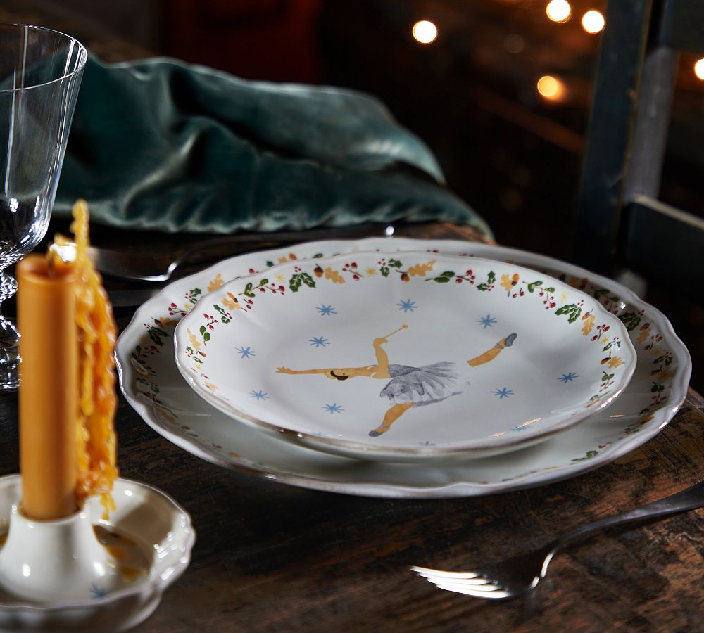 Nutcracker Handcrafted Stoneware Salad Plates - Set of 4 | Pottery Barn