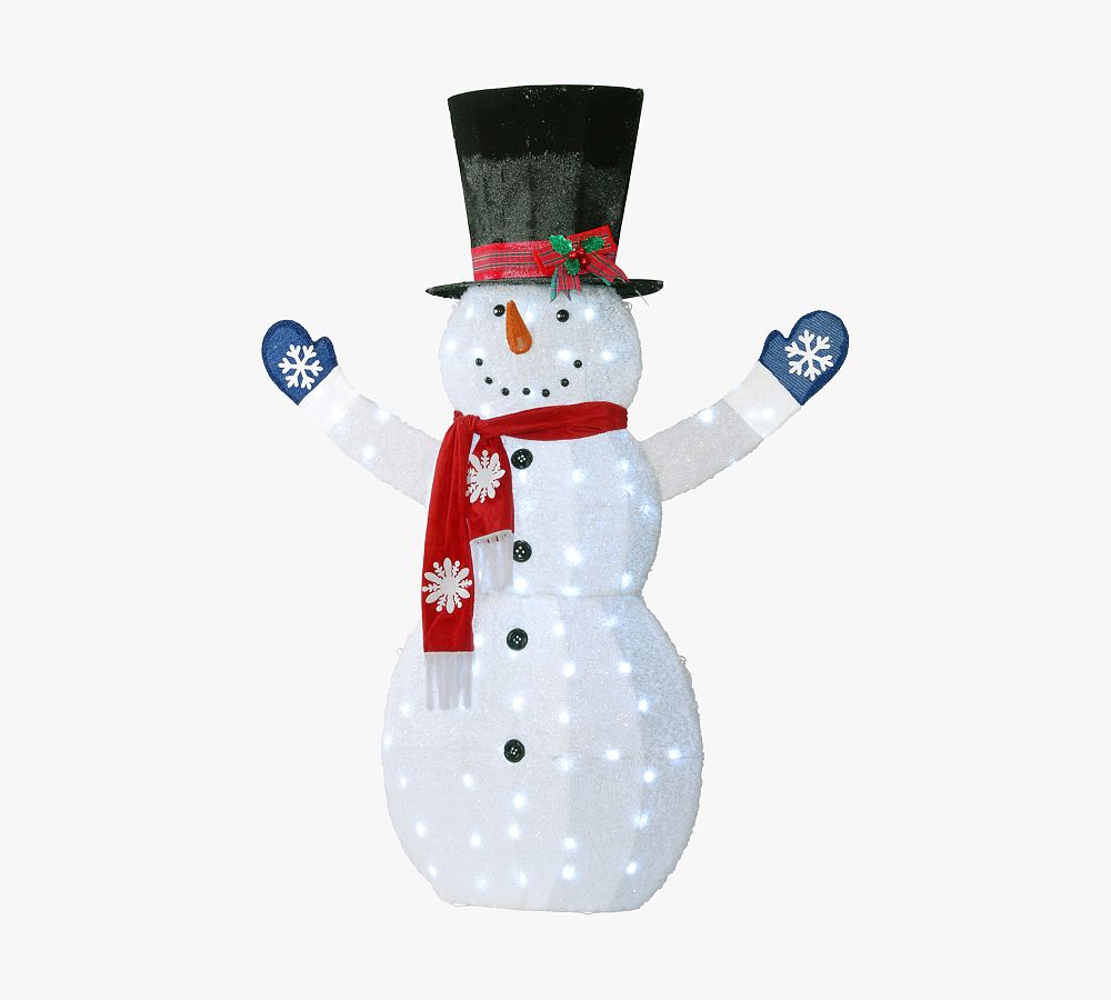 Outdoor Lit LED Snowman - 72" | Pottery Barn