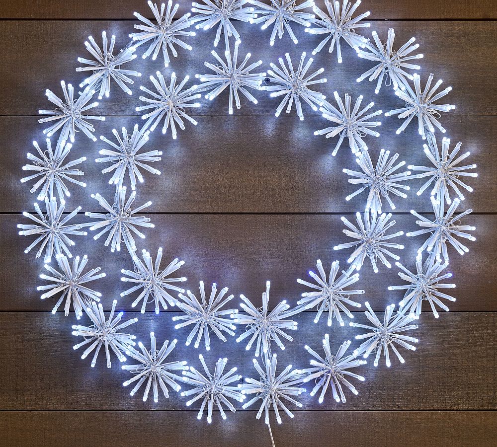Lit Twinkling Cluster Wreath | Pottery Barn