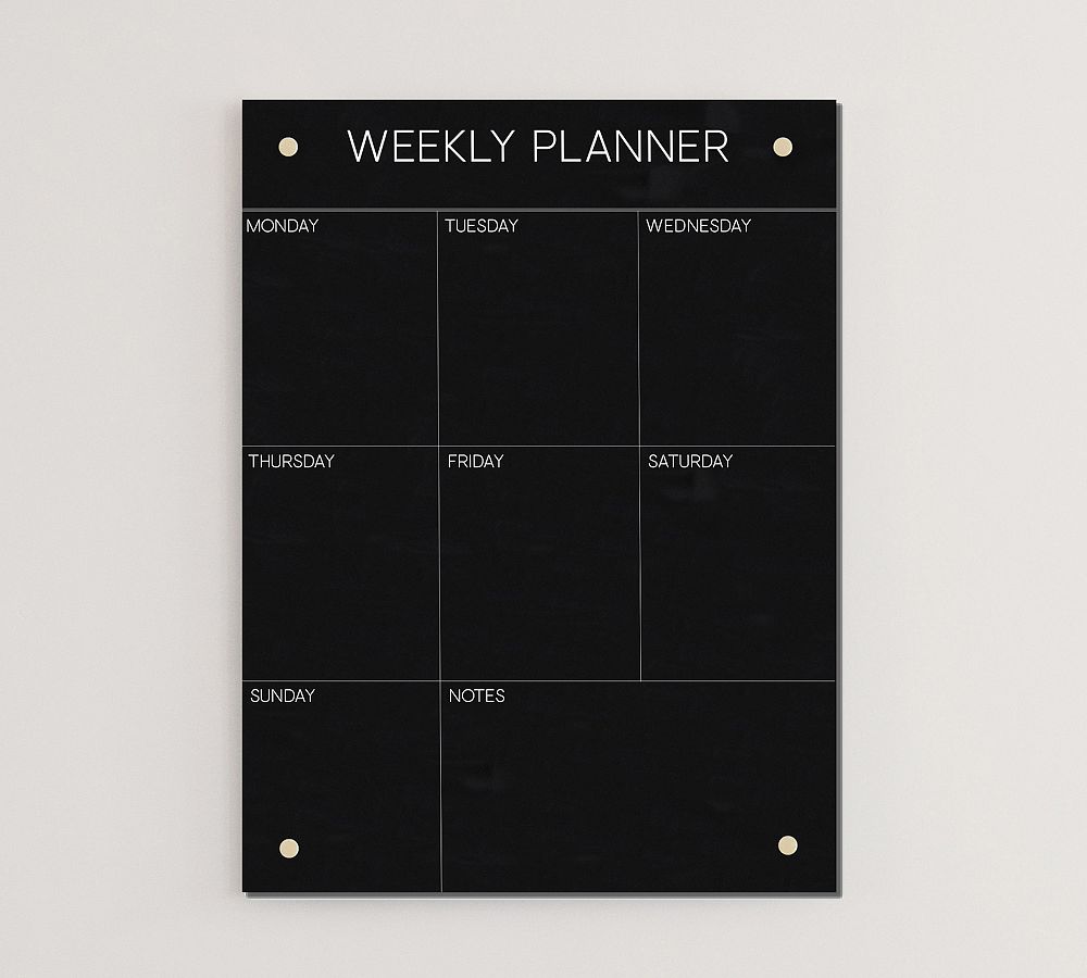 Glass Weekly Planner Dry Erase Board | Pottery Barn