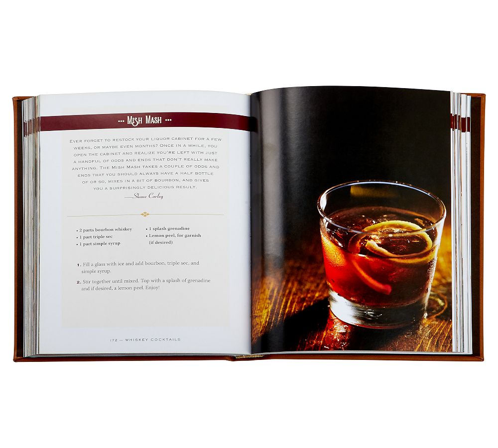 Whiskey Cocktails By Taylor Bently Leather-Bound Book | Pottery Barn