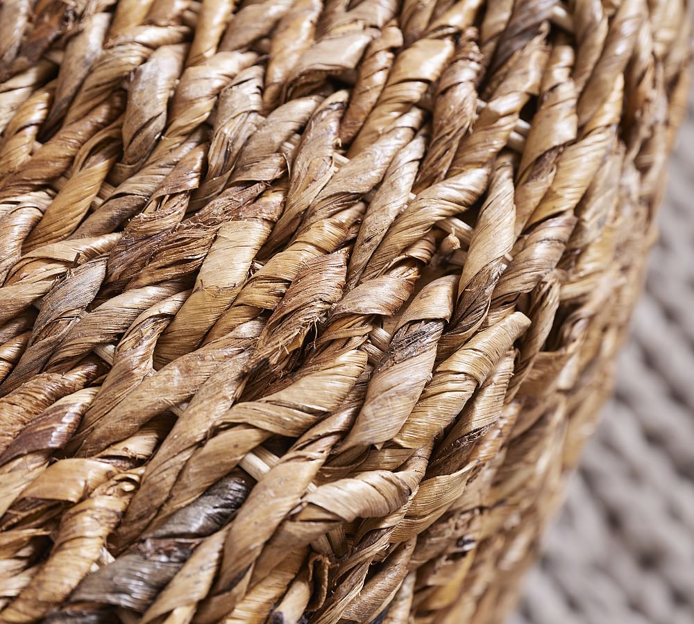 Woven Abaca Round Coffee Table | Pottery Barn