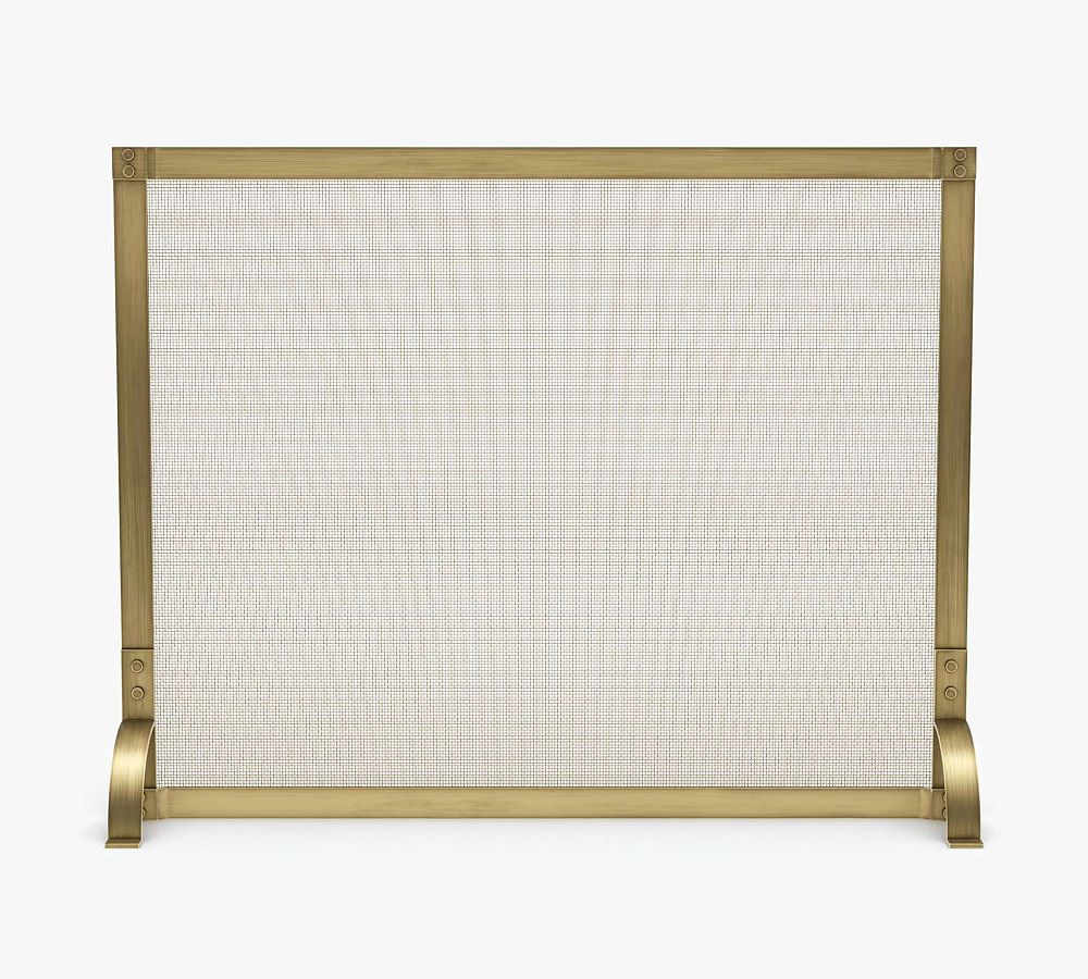 Hurley Fireplace Single Panel Screen | Pottery Barn
