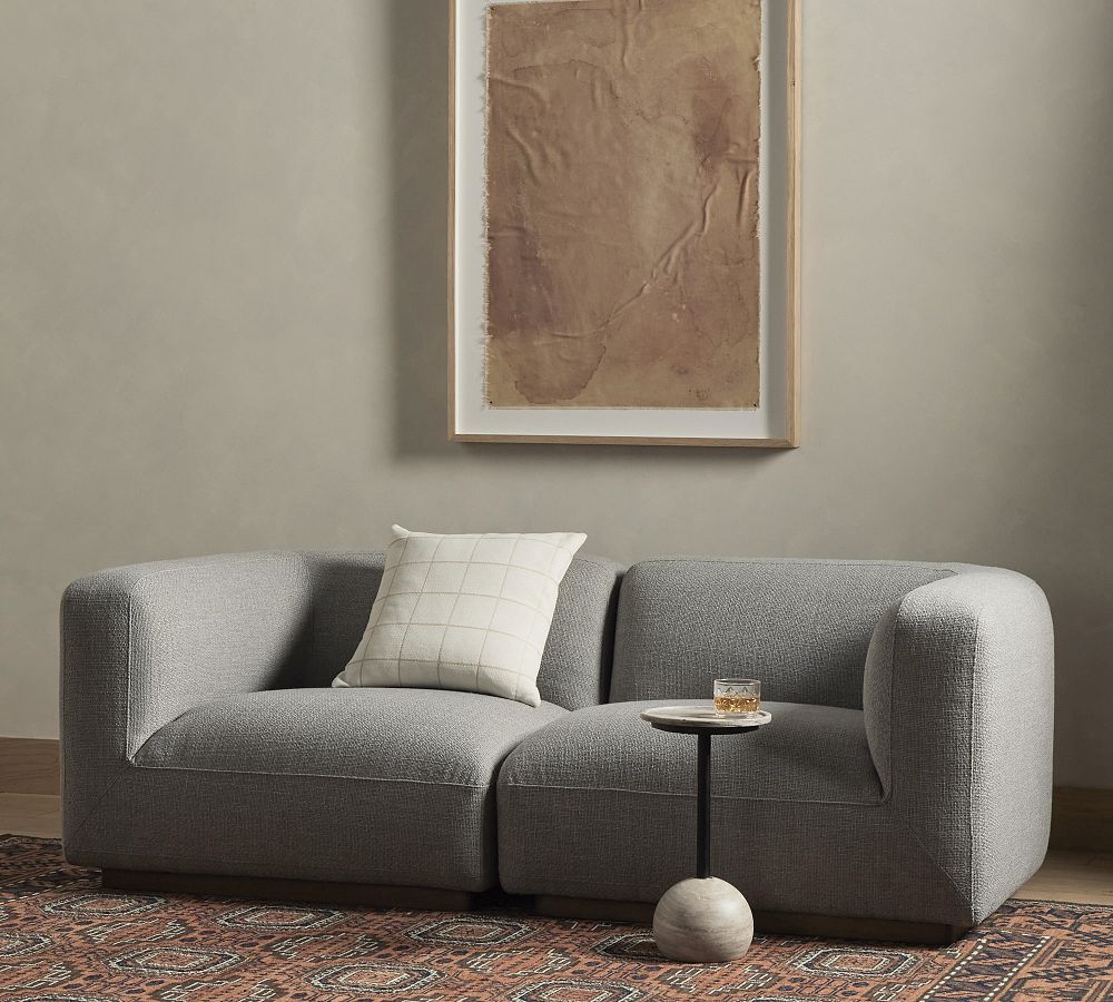 Mila Upholstered Square Arm Modular Sofa | Pottery Barn