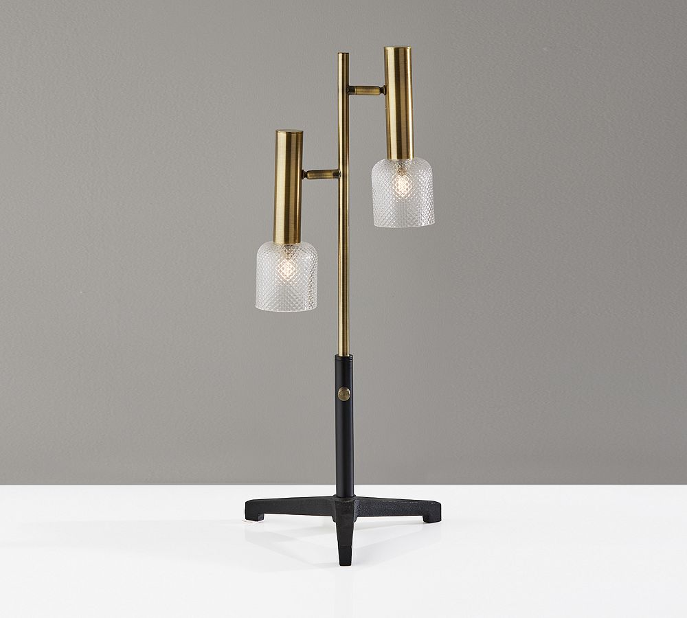 Jimmy Recycled Glass 2-Light Table Lamp | Pottery Barn