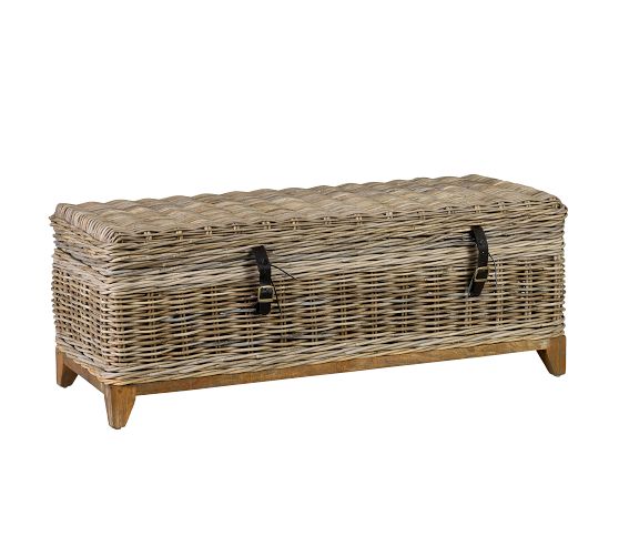 Rattan Rectangular Trunk | Pottery Barn